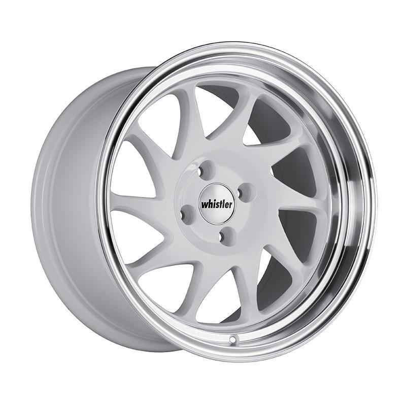 16x8 +0 Whistler KR7 4x100 White/Machined Lip Wheels (Set of 4) | eBay