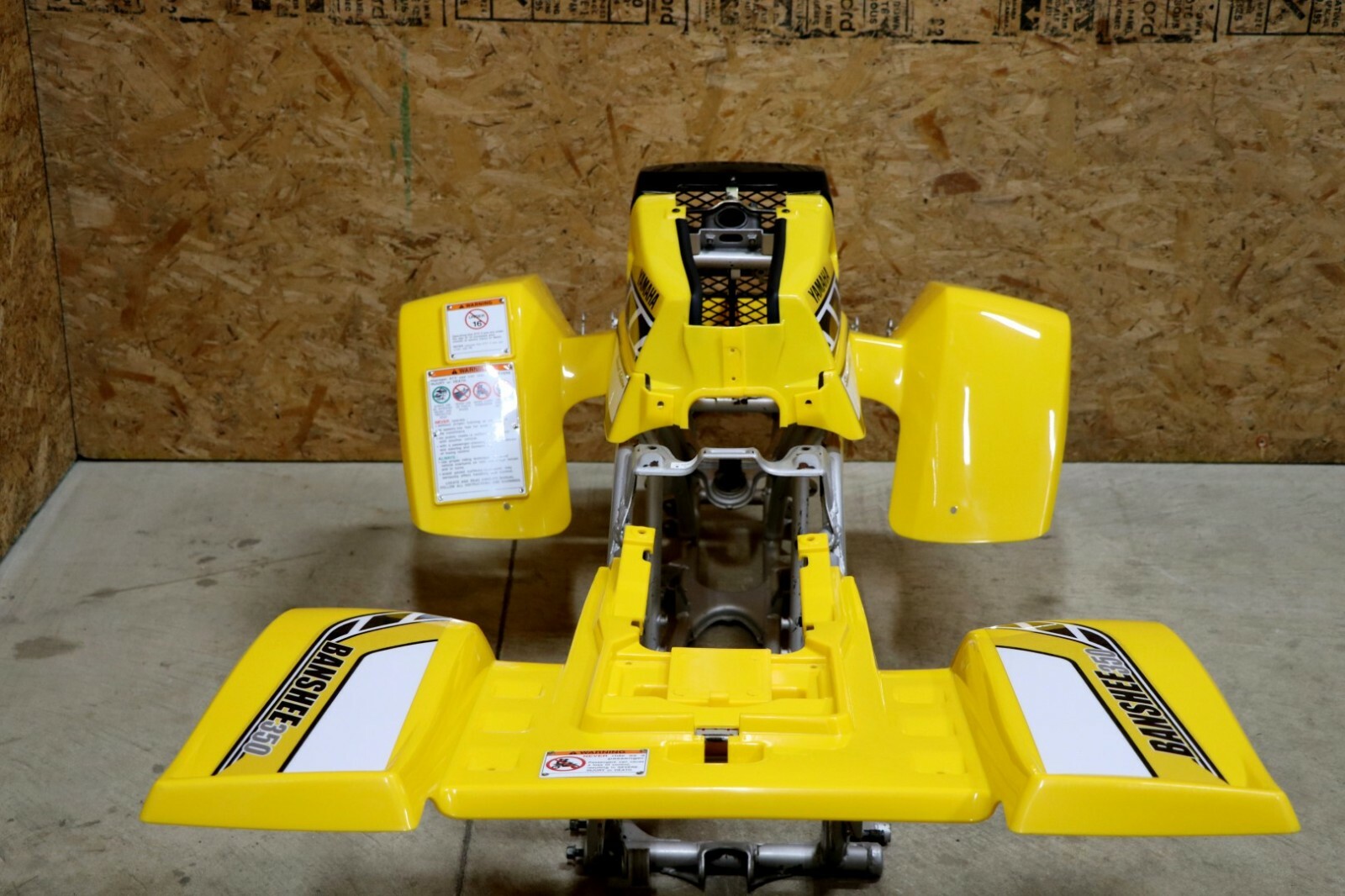 Yamaha Banshee fenders gas tank plastic grill graphics BLACK & YELLOW ...