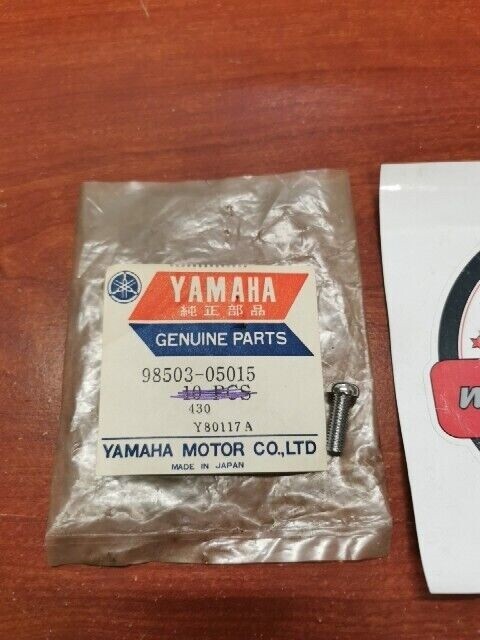 NOS Yamaha PAN HEAD SCREW 98503-05015-00 SUB 98580-05016-00 97885-05016 ...