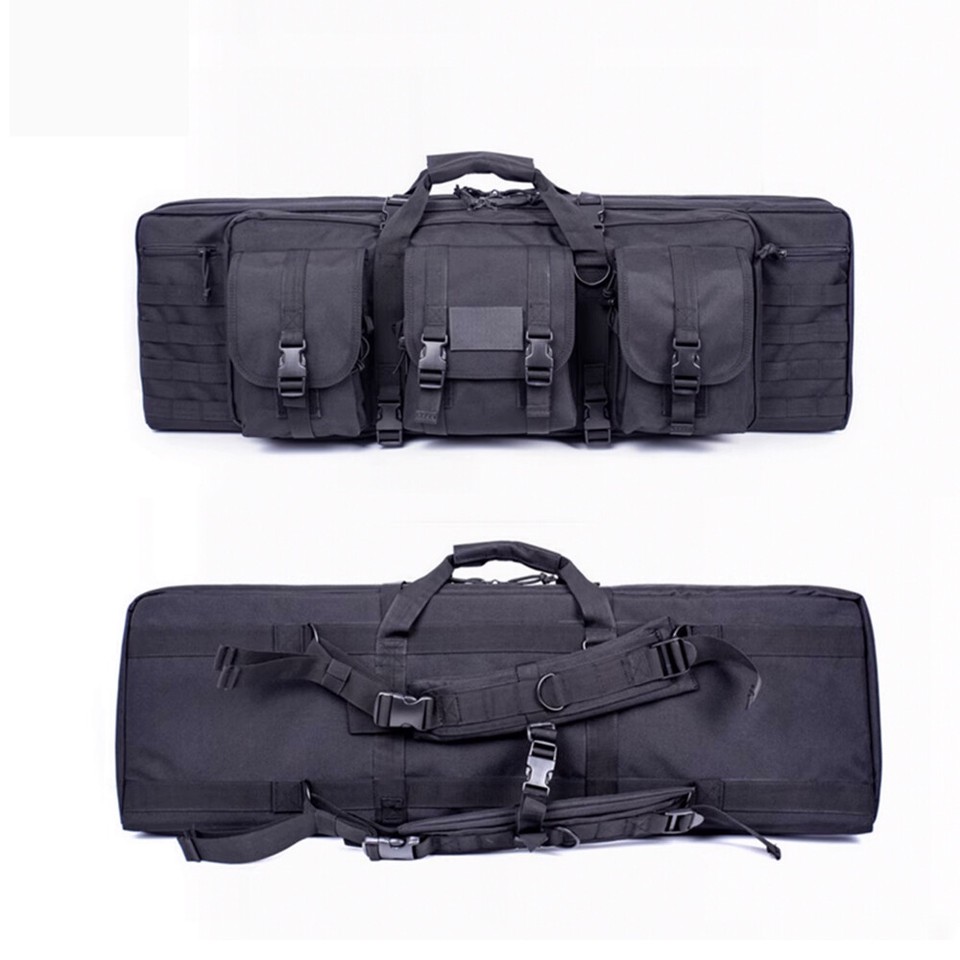 Tactical Double Rifle Bag Gun Range Padded Soft Carbine Backpack Carry ...