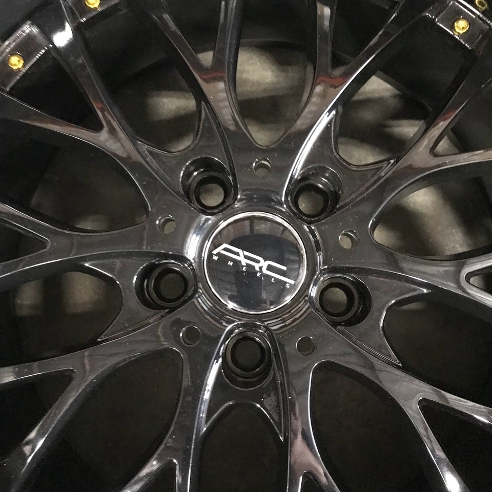 Used 18x9 ARC AR6 AR06 5x112 35 73.1 Black Wheels set(4) | eBay