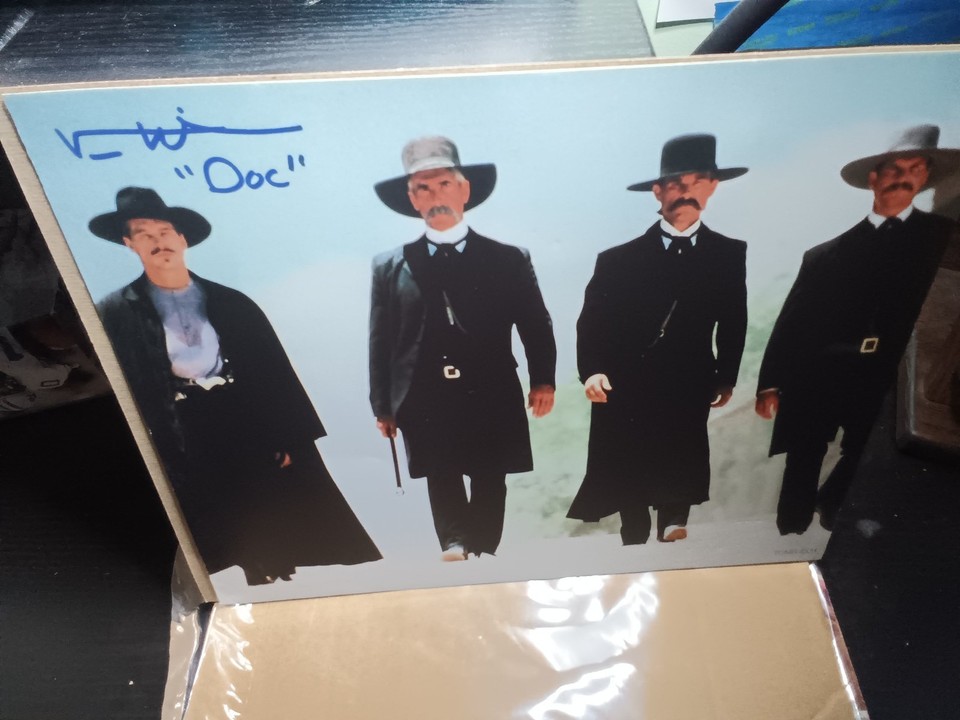 Tombstone Autographed Print Val Kilmer "DOC" Walk to OK Corral. | eBay