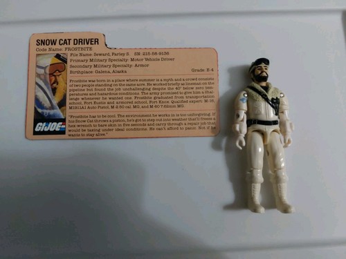 1985 GI Joe Frostbite Snow Cat Driver 99% Complete Excellent Condition ...
