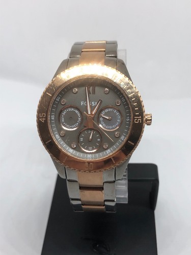 Fossil ES3100 Women's Stainless Steel Analog Charcoal Dial Quartz Watch ...