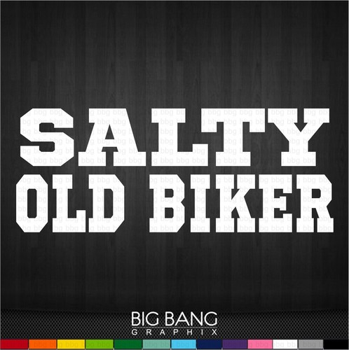 Funny OLD BIKER Decal Sticker Vinyl Die Cut Truck Car Window Motorcycle ...