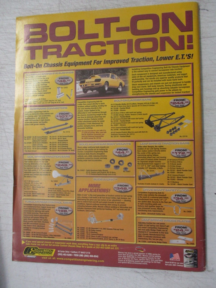 IHRA DRAG REVIEW MAGAZINE SEPT 26, 2001 JIMMY RECTOR DOUG VANCIL VS JAY ...