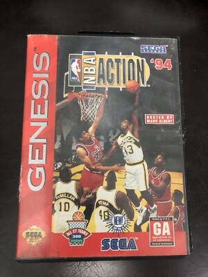 NBA ACTION 94 1994 SEGA GENESIS GAME CARTRIDGE WORKS WELL COMPLETE NES ...