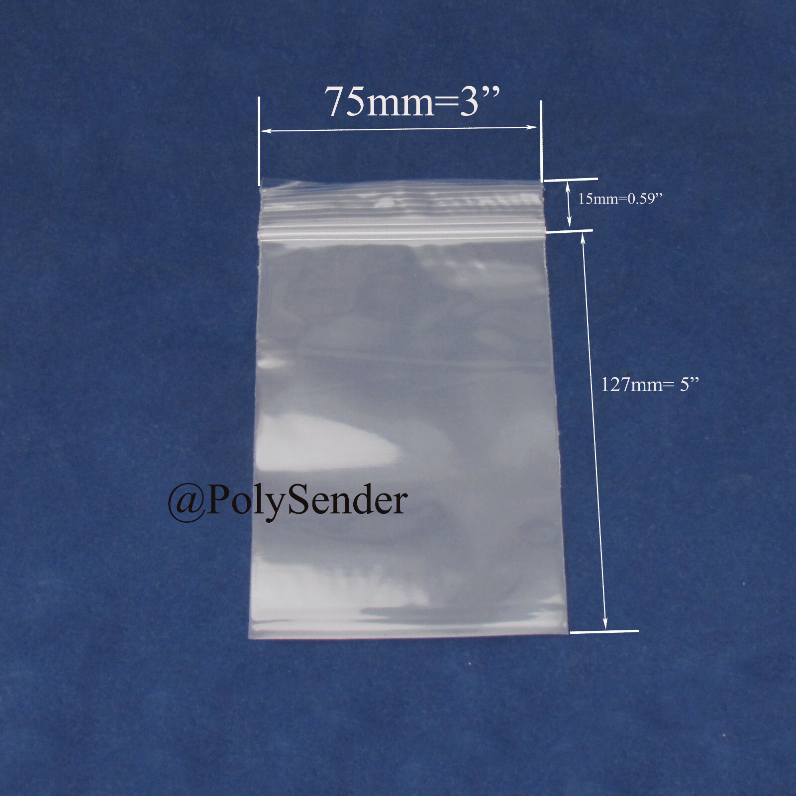 100 x Reclosable 3" x 5" Zip Bags Lock able Mini Clear 2Mil ReUse ...