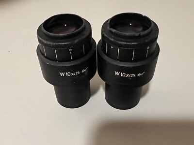 Pair of Zeiss W 10x/25 Microscope Eyepieces | eBay
