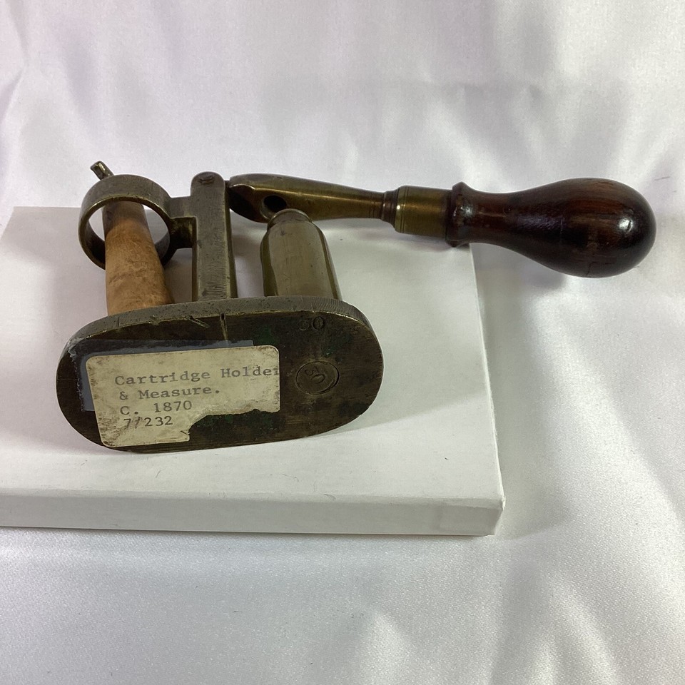 Antique/Vintage 1870 Bullet Cartridge & Measure Tool w/Wood Handle | eBay