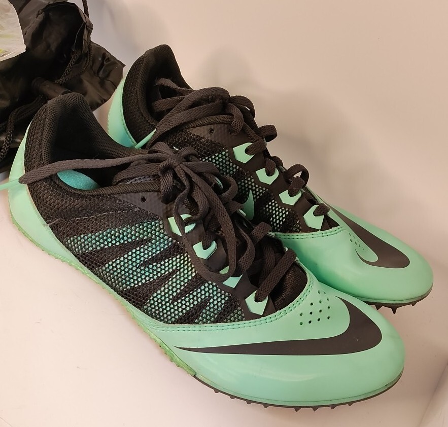 NIKE WOMEN'S ZOOM RIVAL S TRACK CLEATS SHOES 8.5 AQUA… - Gem