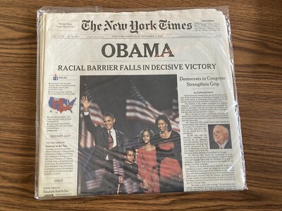 New York Times Barack Obama Newspaper Election - November 5, 2008 ...