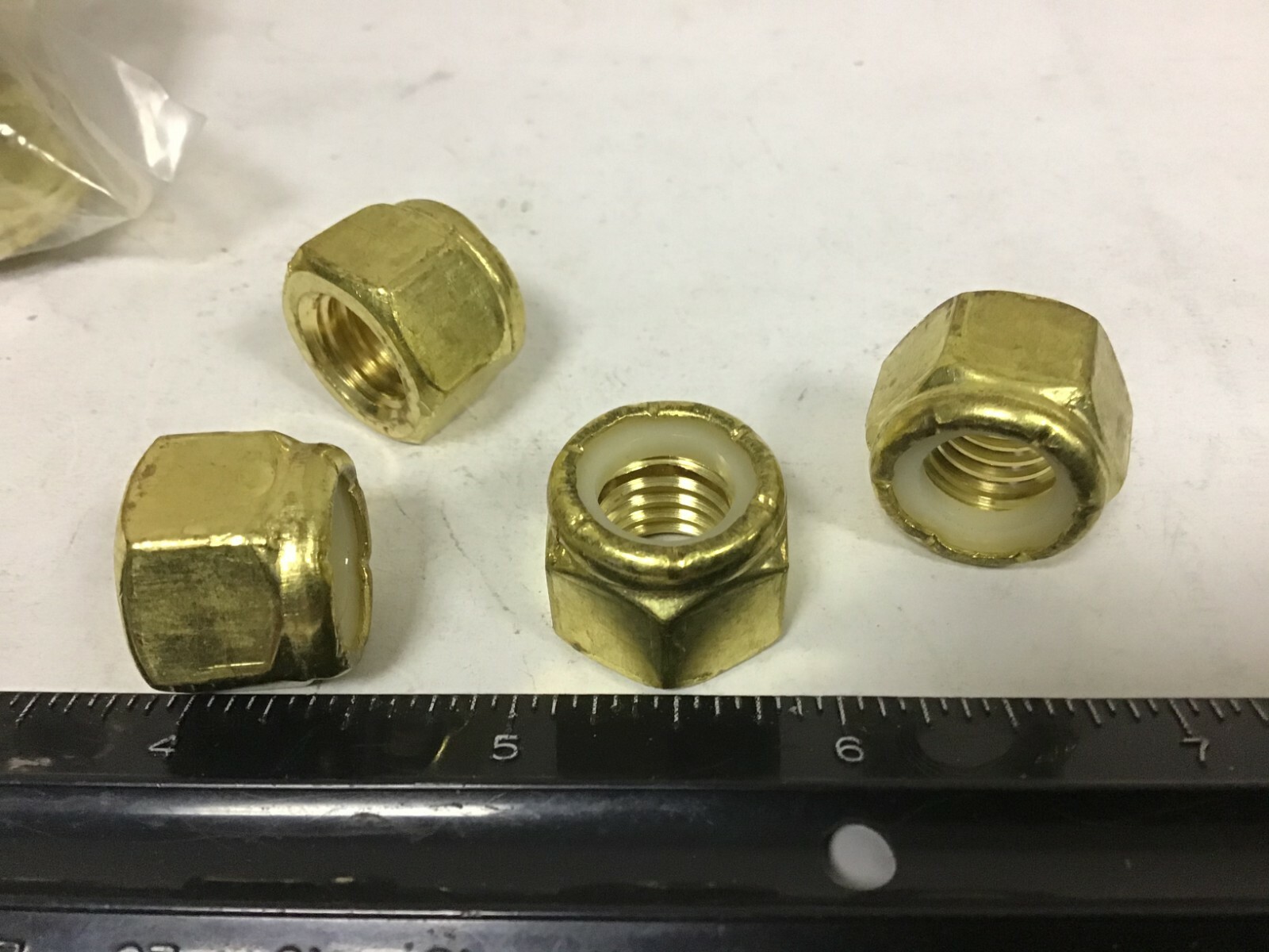 New Qty (4) 1/2-13 Brass Nylon Insert Locknuts, M45913/1-8CBB | eBay