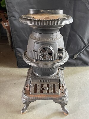 RUBY NO. 4 POT BELLY WOOD BURNING STOVE SOUTHERN CO. OPERATIVE FOUNDRY ...