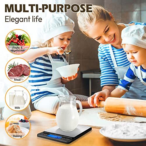 Food Scale, Kitchen Scale with Trays 3000g/0.1g, Small Food Scale with ...