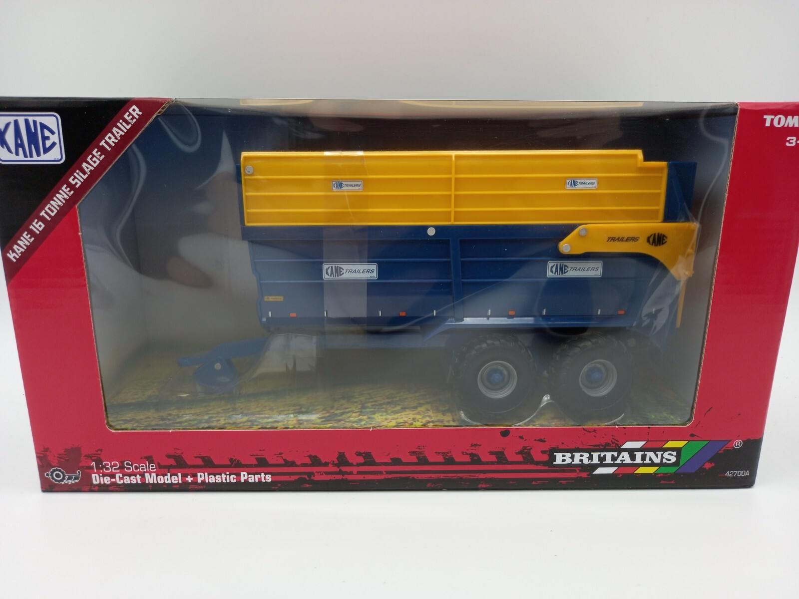 Britains 42700 Kane 16 Tonne Silage Trailer 1:32 Scale Model Farm Toy ...