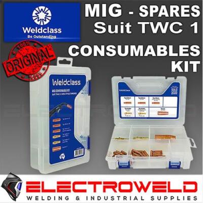 WELDCLASS Tweco TWC 1 MIG Welding Torch Consumables Spares Kit Gun Tips ...