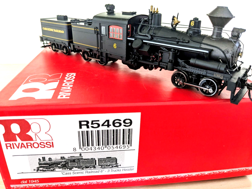 **LNIB! *3-TRUCK HEISLER CASS SCENIC RR #6" RIVAROSSI HO *RUNS GOOD ...