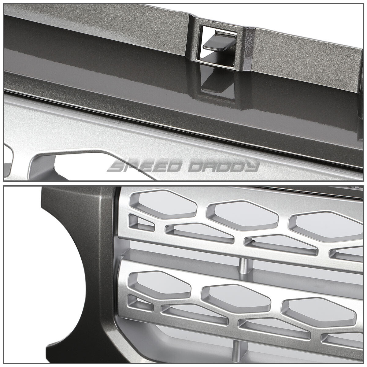 FOR 10-13 LAND ROVER LR4 GREY DIAMOND MESH FRONT BUMPER ABS UPPER ...