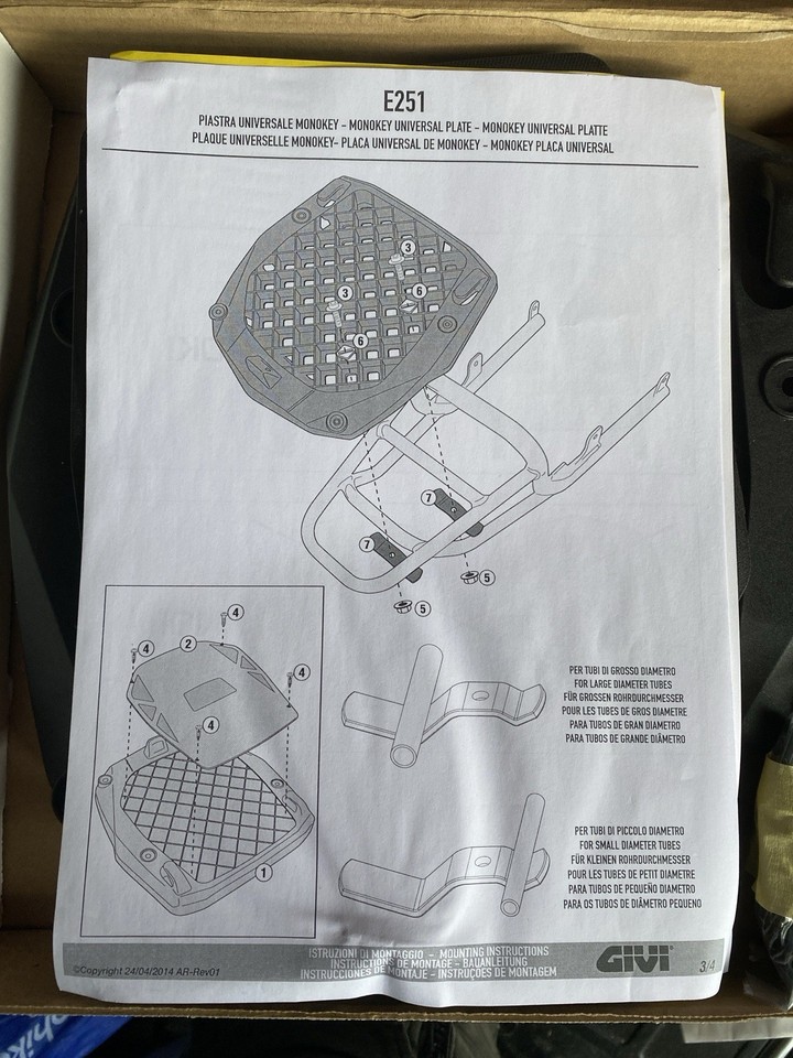 Givi E251 Monokey Universal Luggage Rack with Plate | eBay UK