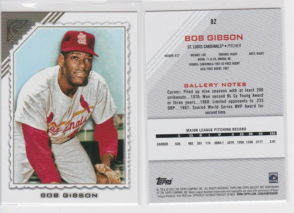 1990-2026 BOB GIBSON St Louis Cardinals Topps Panini Upper Deck CHOOSE ...