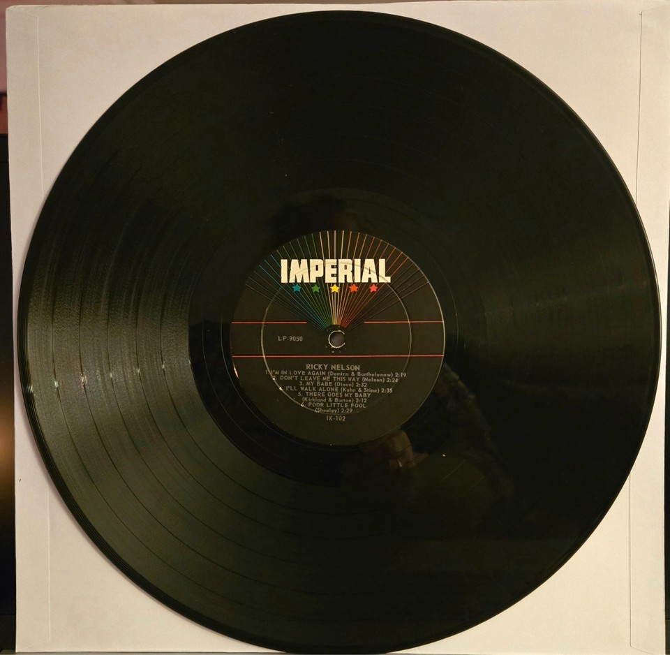 Ricky Nelson Self-Titled LP Record 1958 MONO Imperial LP9050 "Poor ...