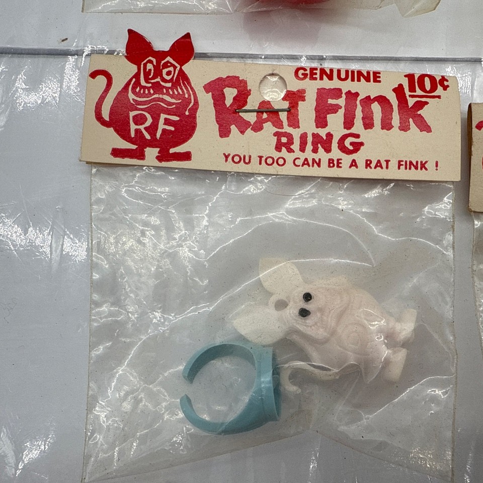 Ed Roth Rat Fink Ring Original & Packaged 1960s 9 Total. Super Rare | eBay