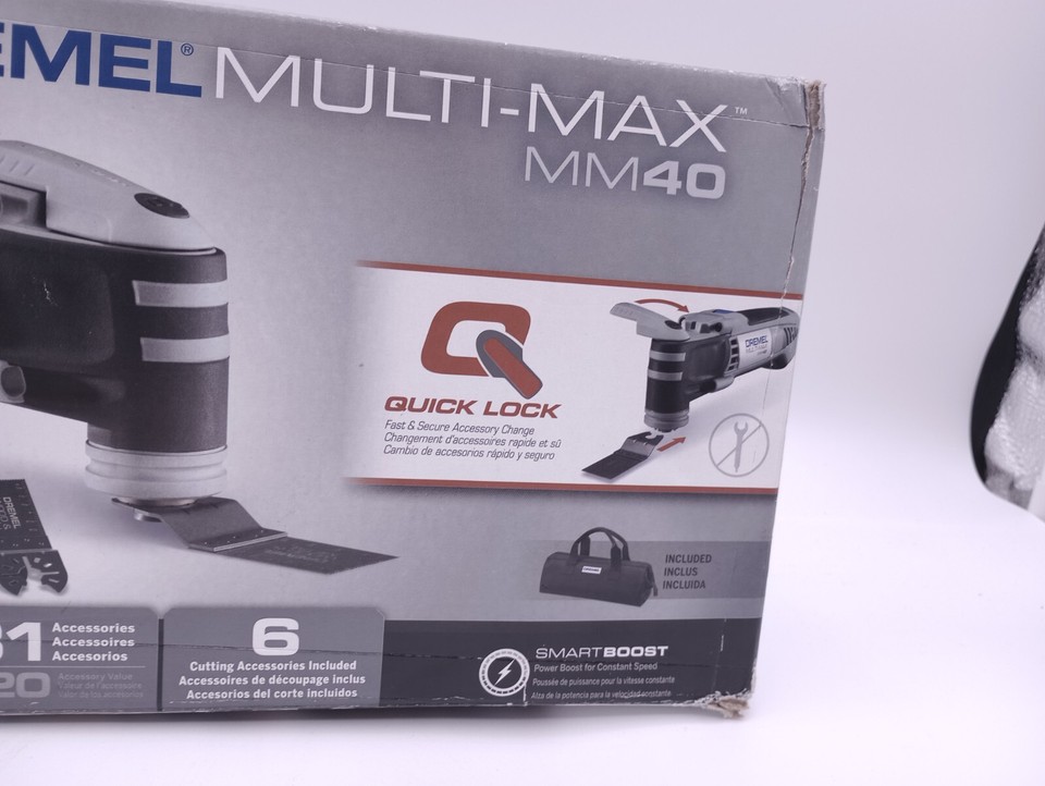 Dremel Oscillating Tool Kit Multi-Max MM40-06 3.8-Amp w/ Quick-Lock 31 ...