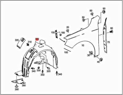 Genuine MERCEDES Cla C117 W117 W176 Front right Cover wheel arch ...