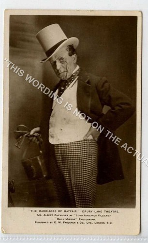 (Ld5242-432) RP, Actor, Mr Albert Chevalier, 1909 Used G-VG | eBay UK