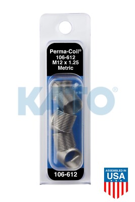 M12X1.25 Thread Repair Pack Perma-Coil 106-612 (6 Insert) Helicoil 5543 ...