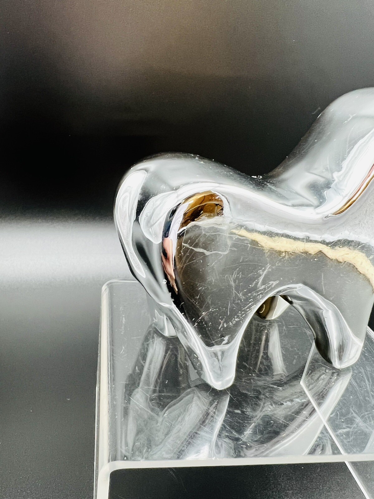 Metallic Silver Horse Ceramic Figurine Mid Century Style Vintage Retro ...