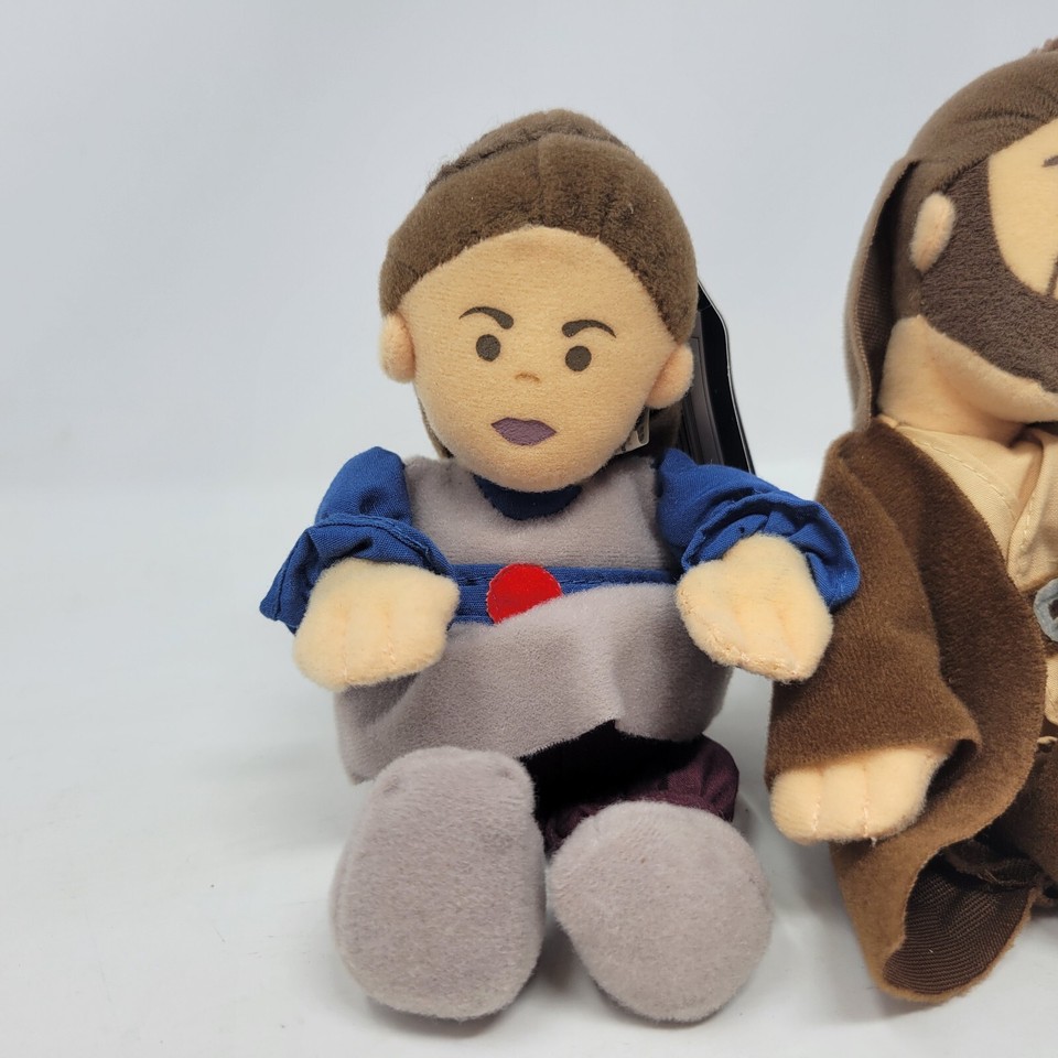 Star Wars Episode 1 Buddies Bean Plush Set Vintage 1998 Hasbro Qui Gon Padme | eBay