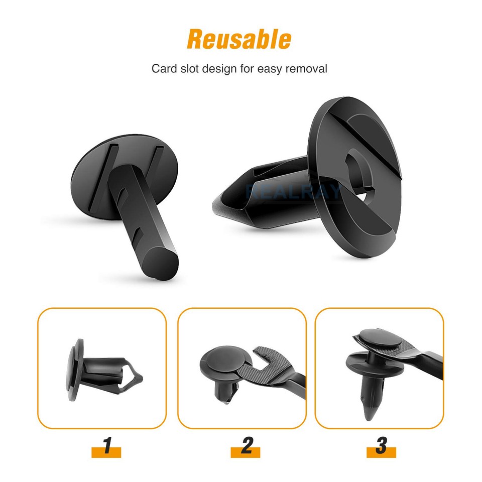 100pcs Nylon Push Type Retainer Clips For GM 21030249 Chrysler 6503598 ...