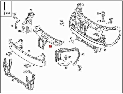 Genuine MERCEDES W221 S-CLASS W221 Reinforcement 2216200172 | eBay