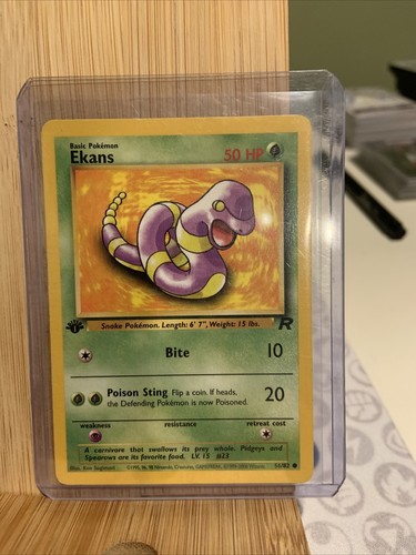 Pokemon Card 1st Edition Ekans 56/82 Team Rocket Common | eBay