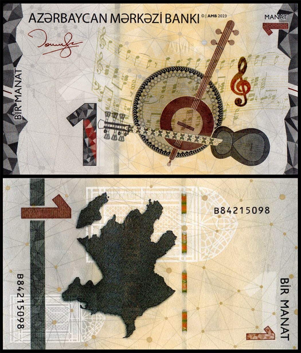 Azerbaijan 1 Manat, 2023, P-38b, UNC | eBay