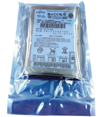 Fujitsu 60GB 5400 RPM,2.5" IDE 8MB (MHV2060AH) Internal Hard Disk ...