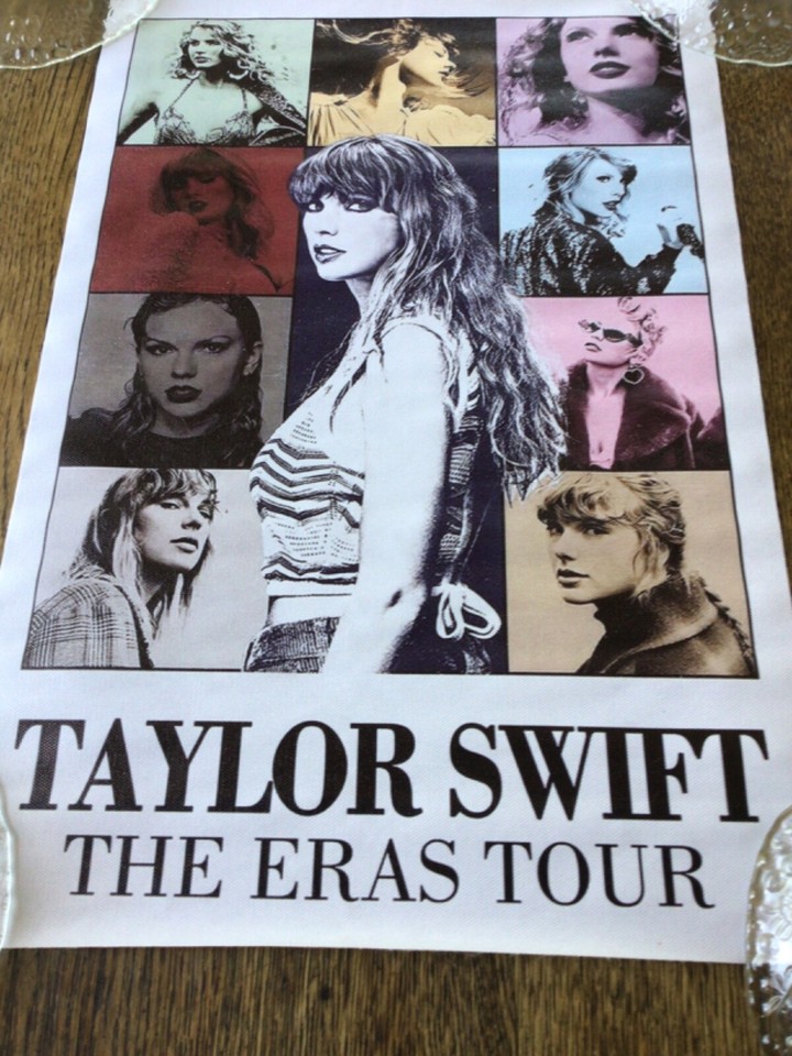 Taylor Swift the Eras Tour 10 diff poses 12x18” vinyl canvas Music ...