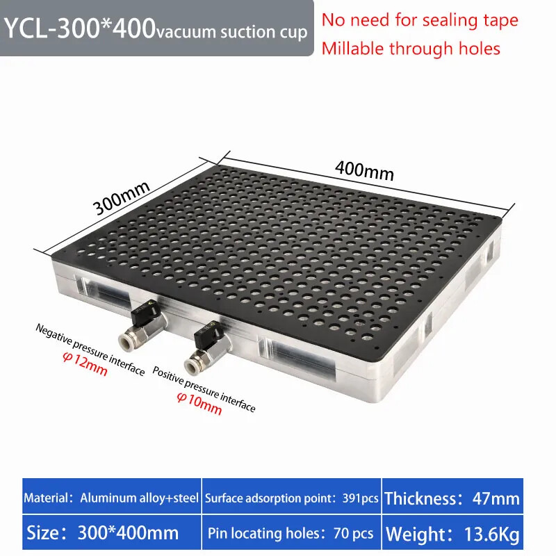 Vacuum Chuck Plate Fixtures for CNC Milling Machine Vacuum Suction Cup ...