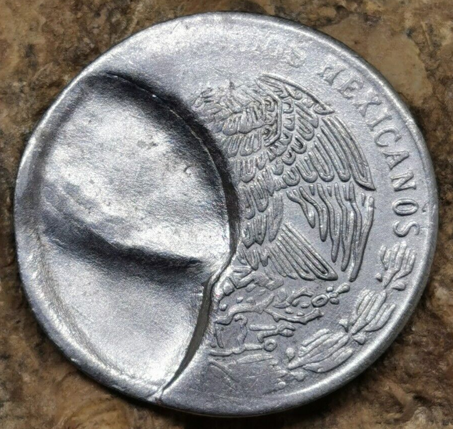 MEXICO ERROR COIN 20 CENTAVOS 1981 BROCKAGE & DOUBLE STRUCK COIN ERROR ...