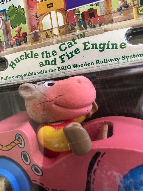 Huckle Cat & Fire Engine Busytown Richard Scarry Wooden Train Thomas ...