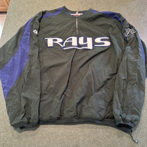 Vtg Tampa Bay Rays Jacket Men's XL Green Devil Hitting Windbreaker MLB ...