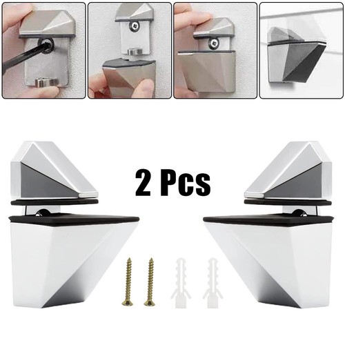 Zinc Alloy Shelf Clamp Bracket for Glass or Wooden Shelves Extensible ...