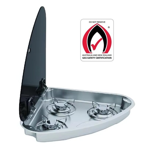 Euro Grand 3 Burner Corner Stove Cooktop Caravan RV Gas Hob Gas ...