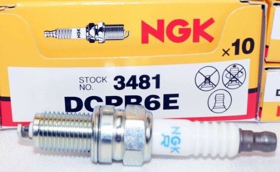 Set of 10 Genuine NGK 3481 Nickel Spark Plug DCPR6E Solid Tip | eBay