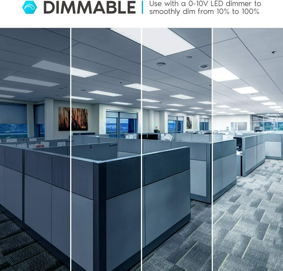 2x4(FT) LED Flat Panel Light Commercial Rectangle Ceiling Troffer ...