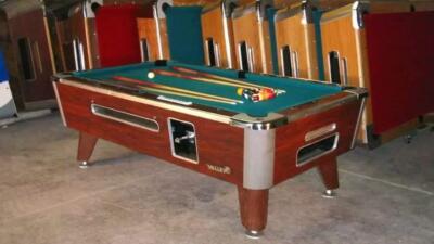 8' VALLEY COMMERCIAL COIN-OP POOL TABLE MODEL ZD4 (Green Felt) | eBay