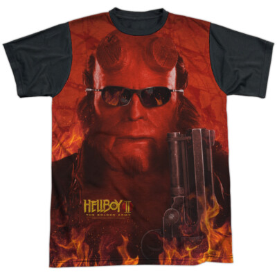 Hellboy Ii Big Red Adult Halloween Costume T Shirt (Black Back), S-3XL ...