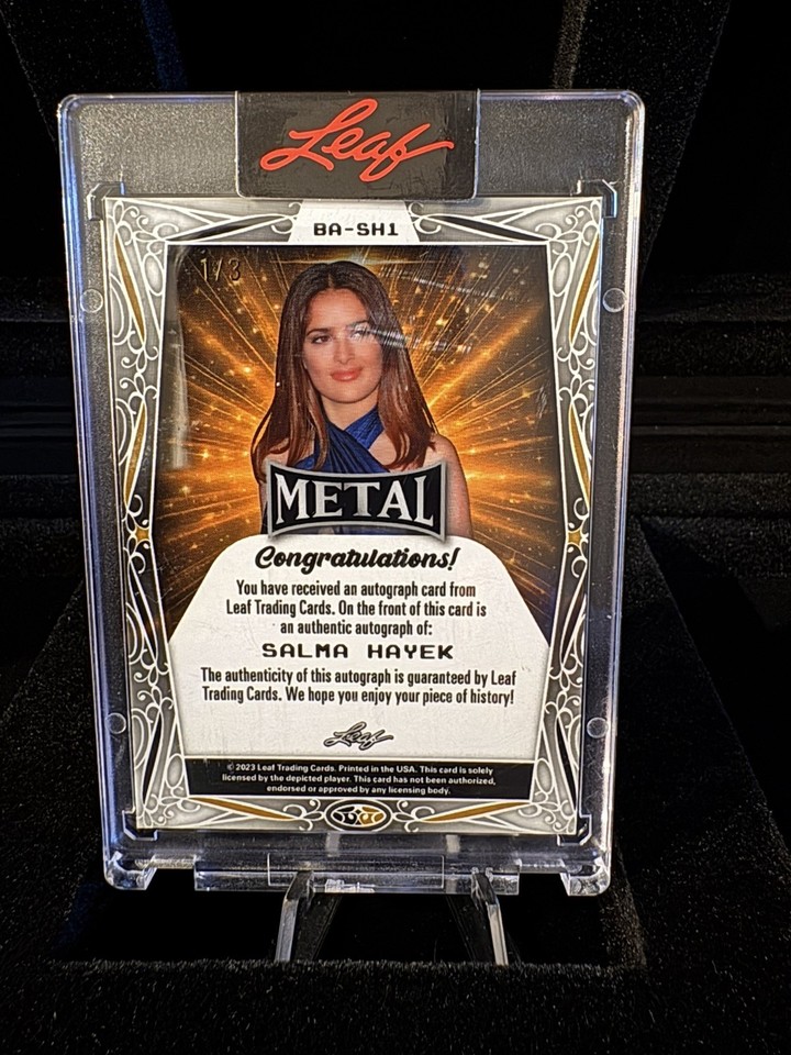2023 Leaf Metal Whatnot Celebrity Prismatic White Salma Hayek 1/3 Auto Autograph | eBay